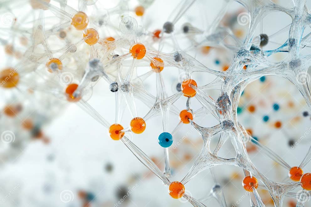 Abstract Biochemical Compounds Visualization Stock Illustration ...