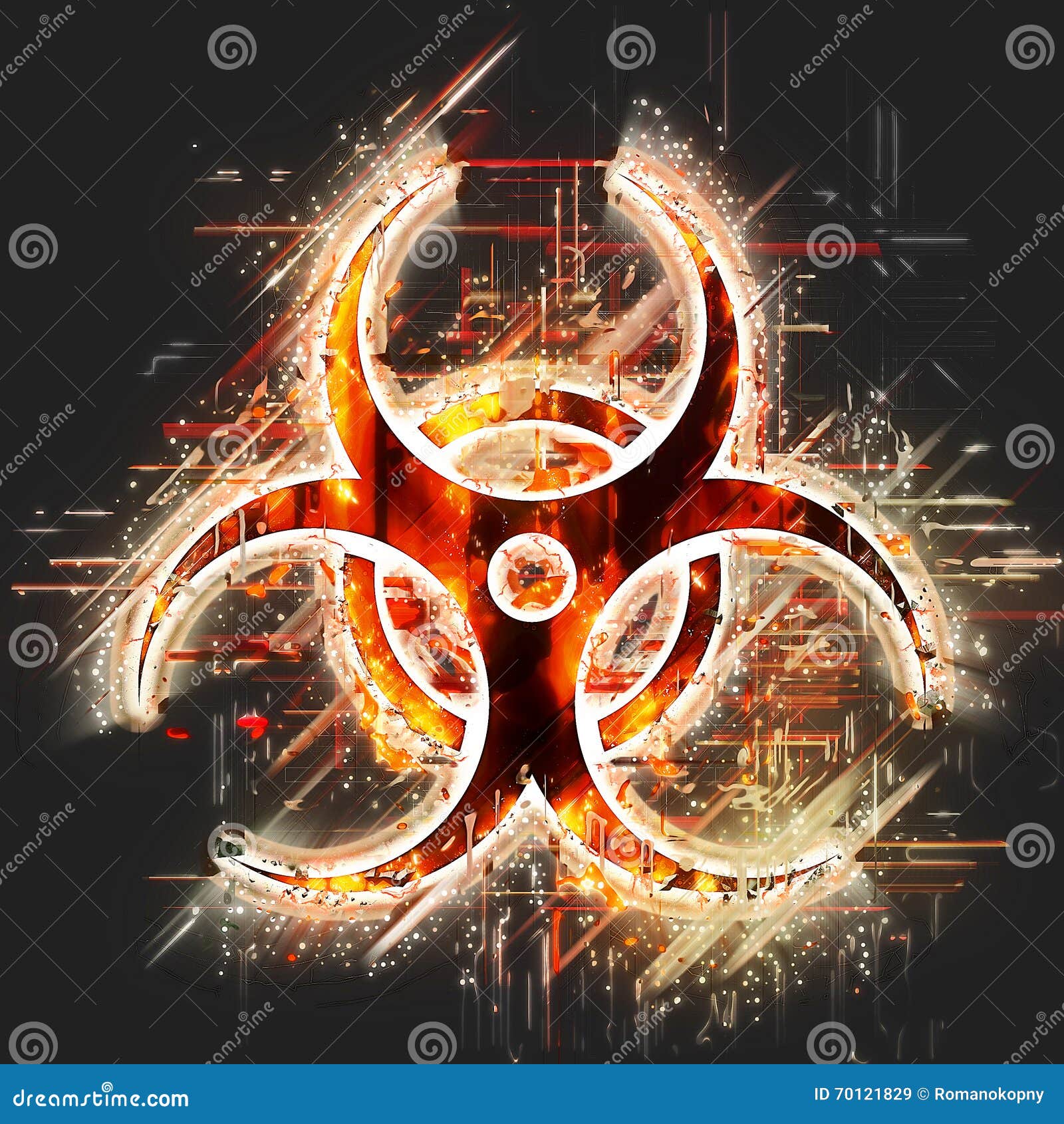 Abstract biohazard sign stock illustration. Illustration of concept ...