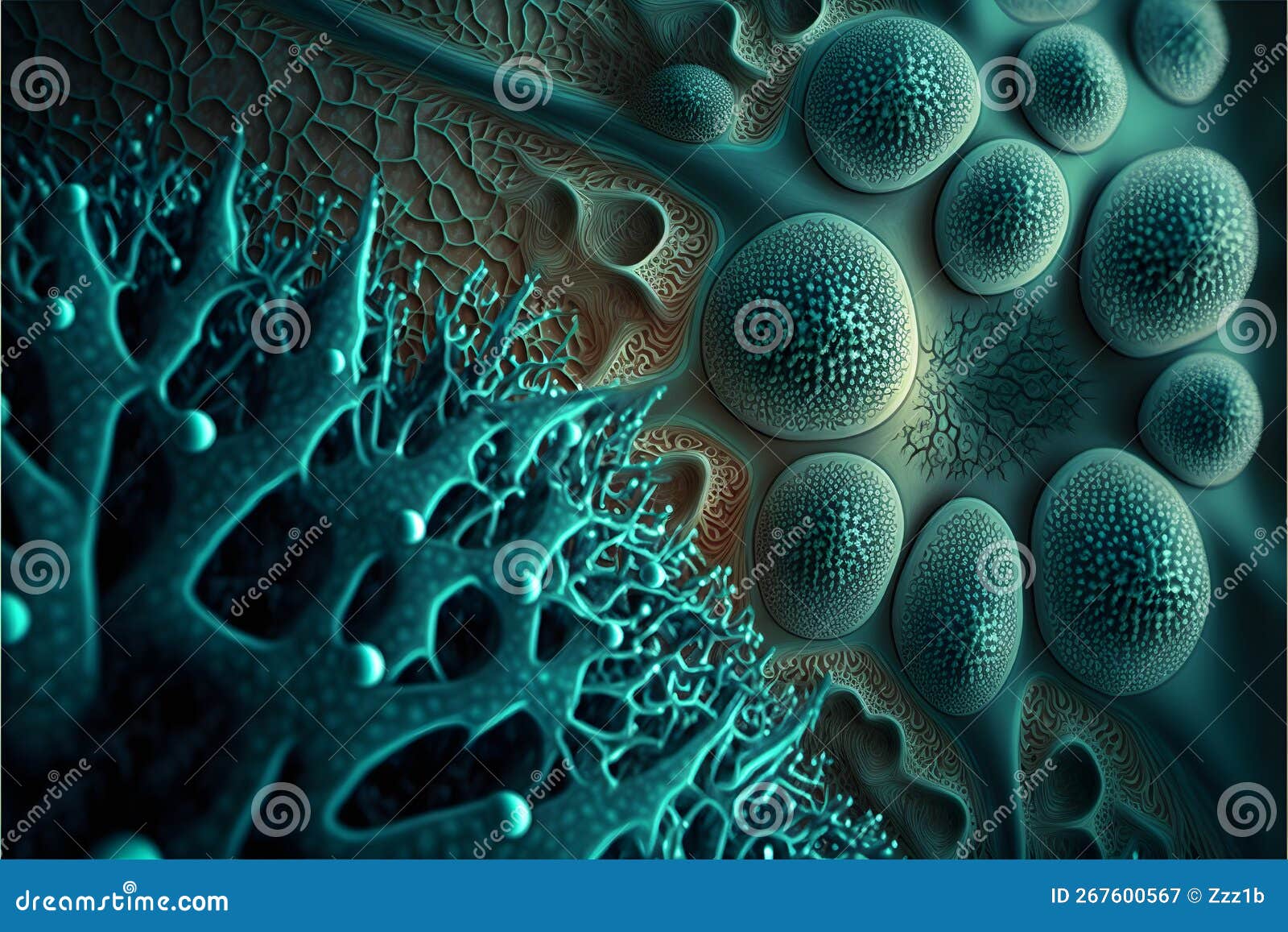 Abstract Biological Close-up Full-frame Macro Background, Neural ...