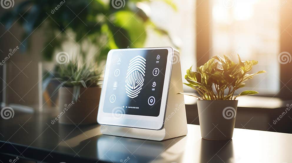 Abstract Biometric Interface: Intricate Patterns & Soft Sunlight Stock ...