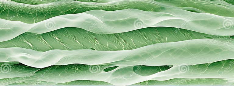 Abstract Biomimetic Pattern with Green Spherical Structures Stock Image ...