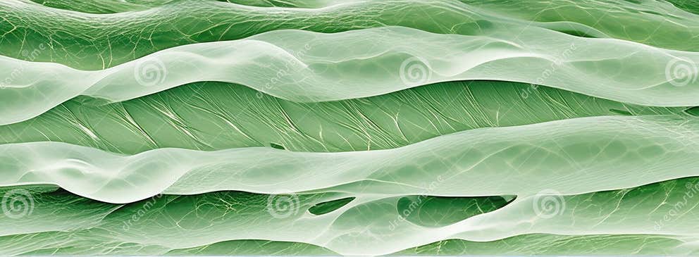 Abstract Biomimetic Pattern with Green Spherical Structures Stock Image ...