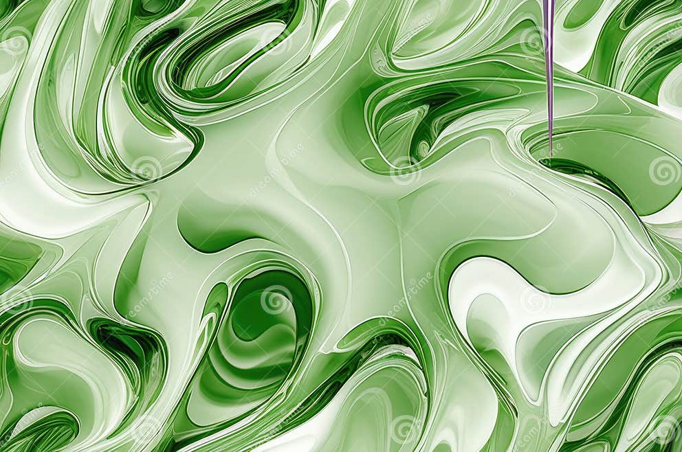 Abstract Biomimetic Pattern with Green Spherical Structures Stock Photo ...