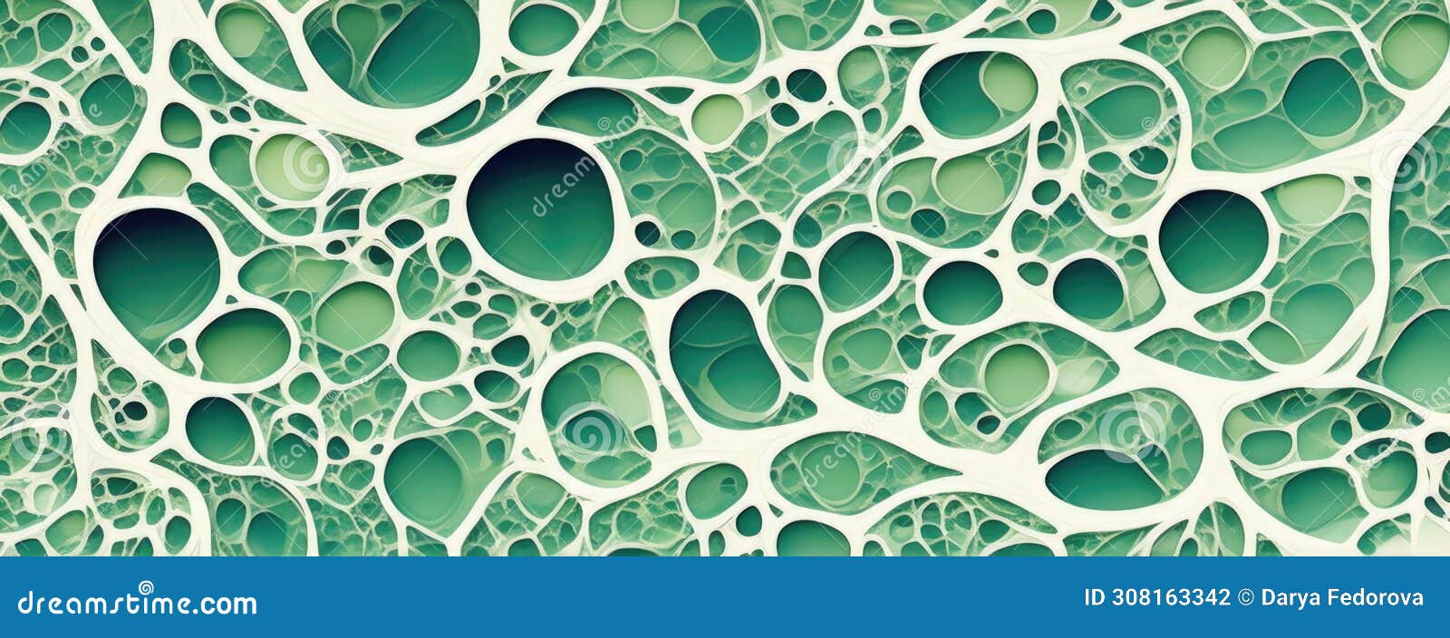 Abstract Biomimetic Pattern with Green Spherical Structures Stock Photo ...