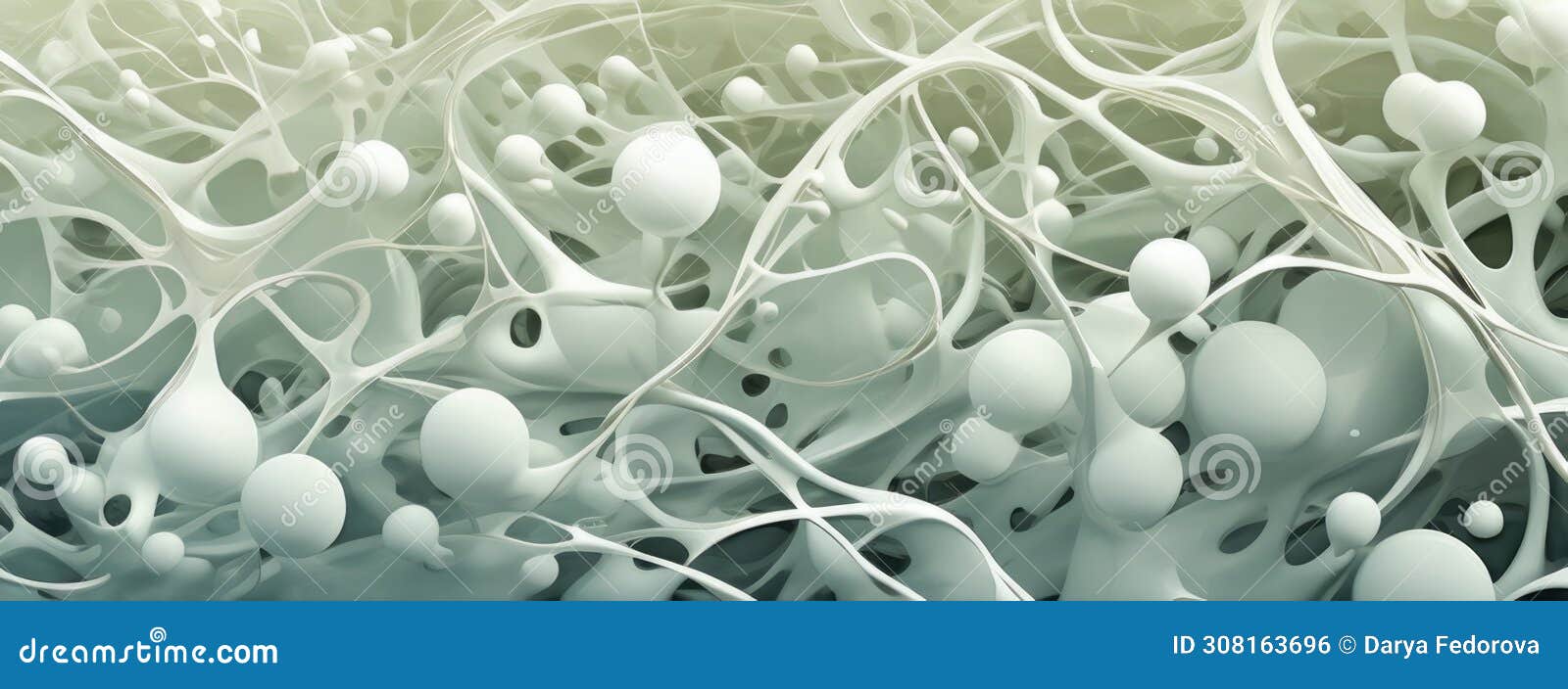 Abstract Biomimetic Pattern with Green Spherical Structures Stock ...