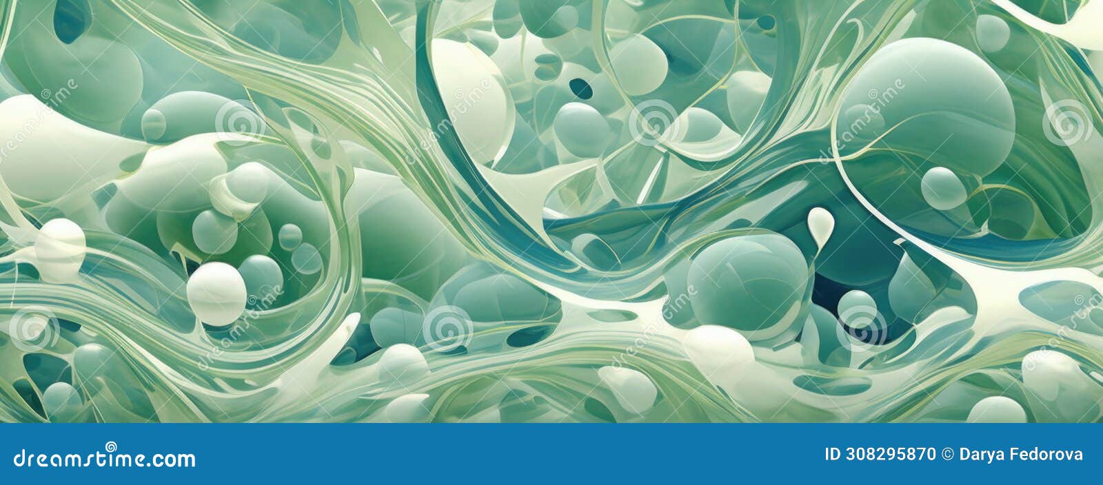 Abstract Biomimetic Pattern with Green Spherical Structures Stock Photo ...