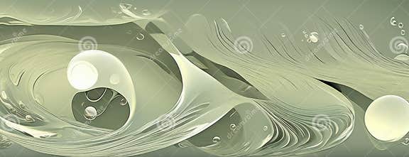 Abstract Biomorphic Waves with Bubbles Stock Illustration ...