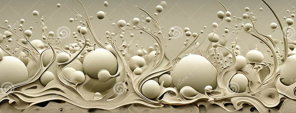 Abstract Biomorphic Waves with Bubbles Stock Photo - Image of organic ...
