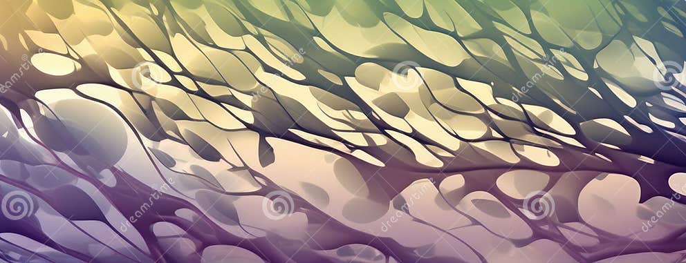 Abstract Biomorphic Waves with Bubbles Stock Illustration ...