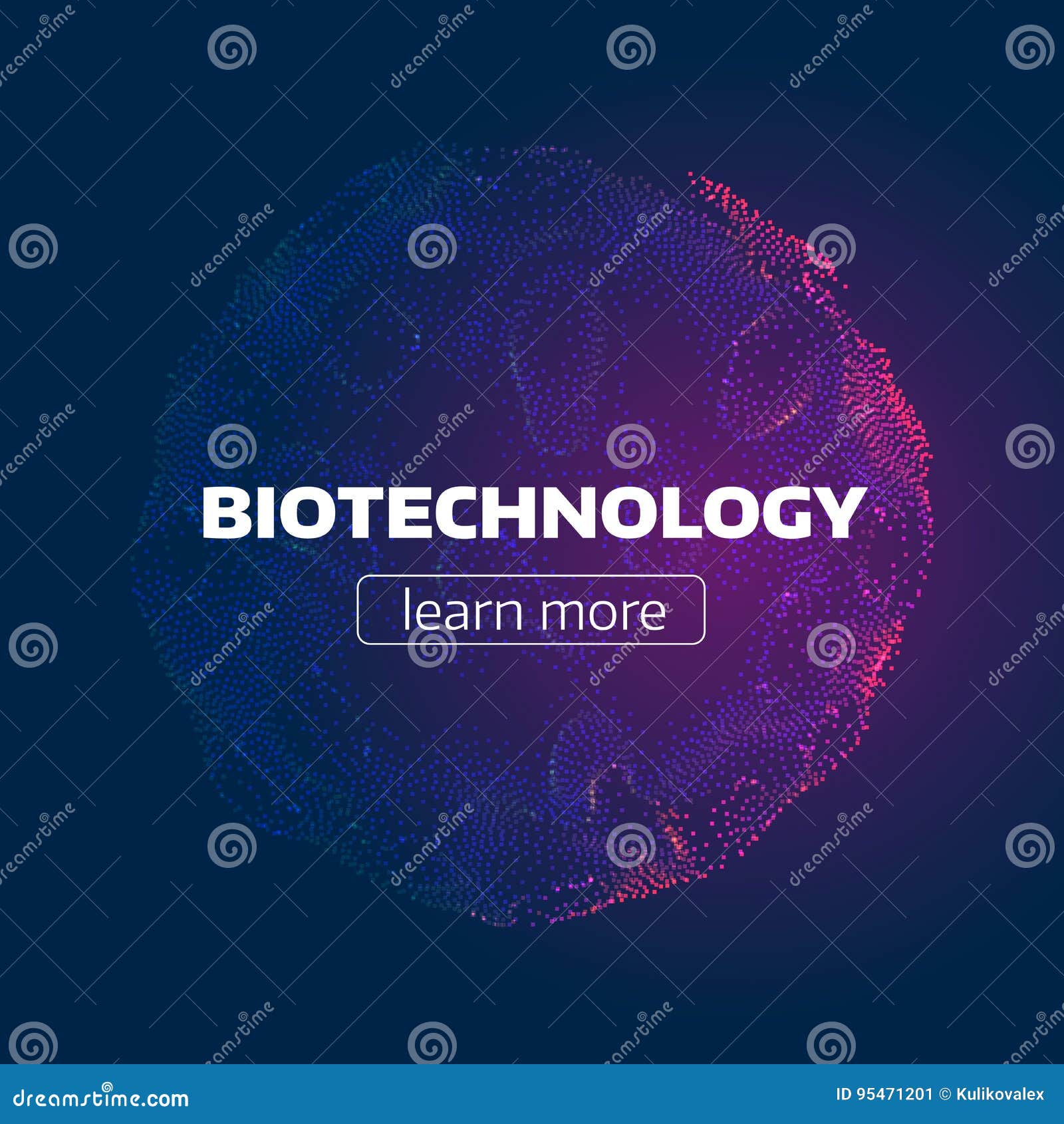 Abstract Biotechnology Cell. Particle Grid. Organic Structure ...