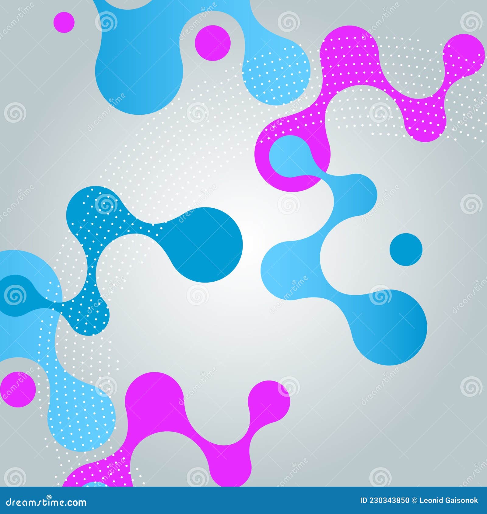 Abstract Biotechnology Cell. Particle Grid. Organic Structure ...
