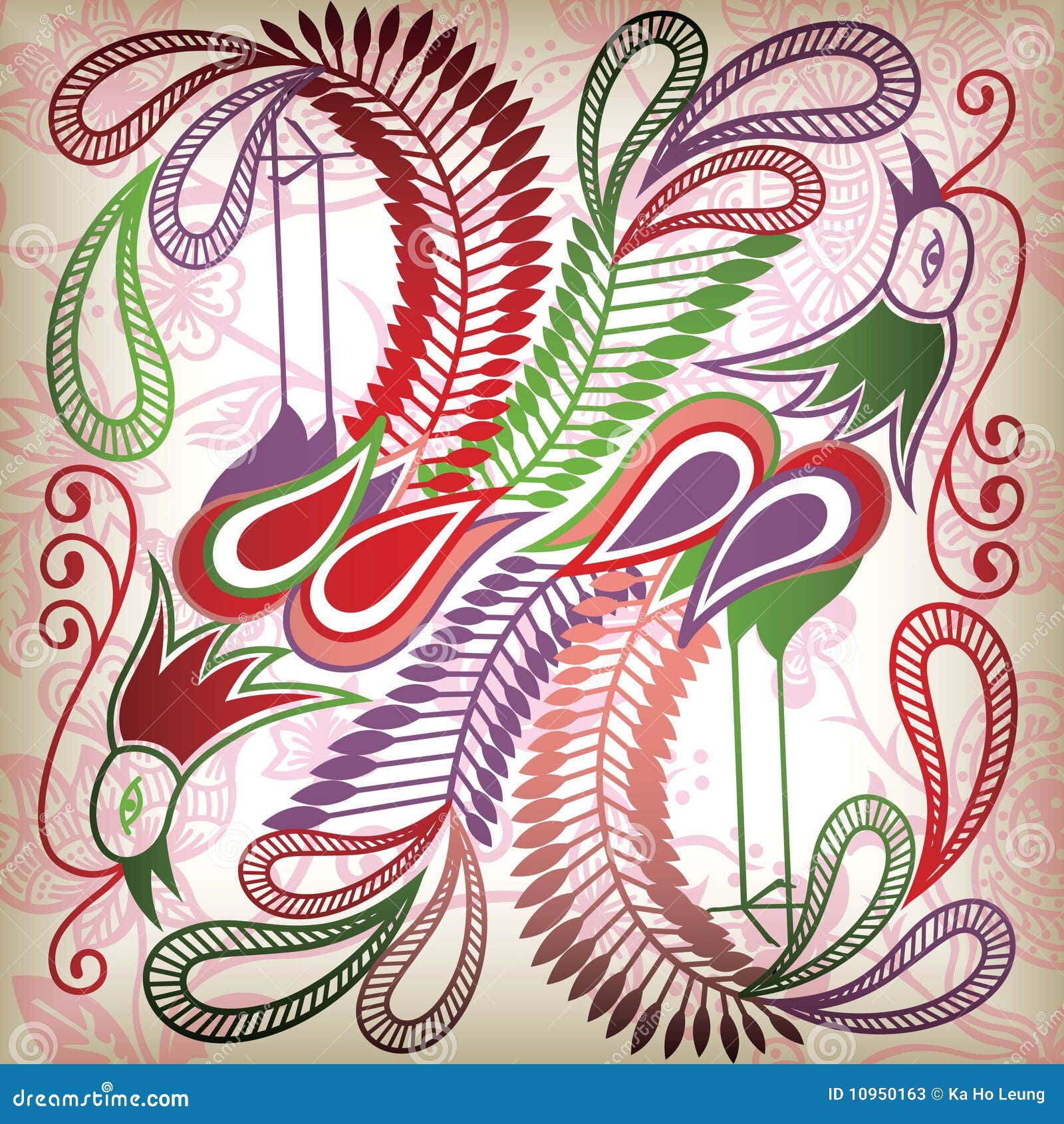 Abstract Bird stock vector. Illustration of chinese, vector - 10950163