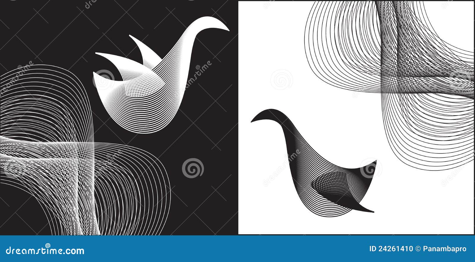 Abstract bird stock vector. Illustration of black, pattern - 24261410