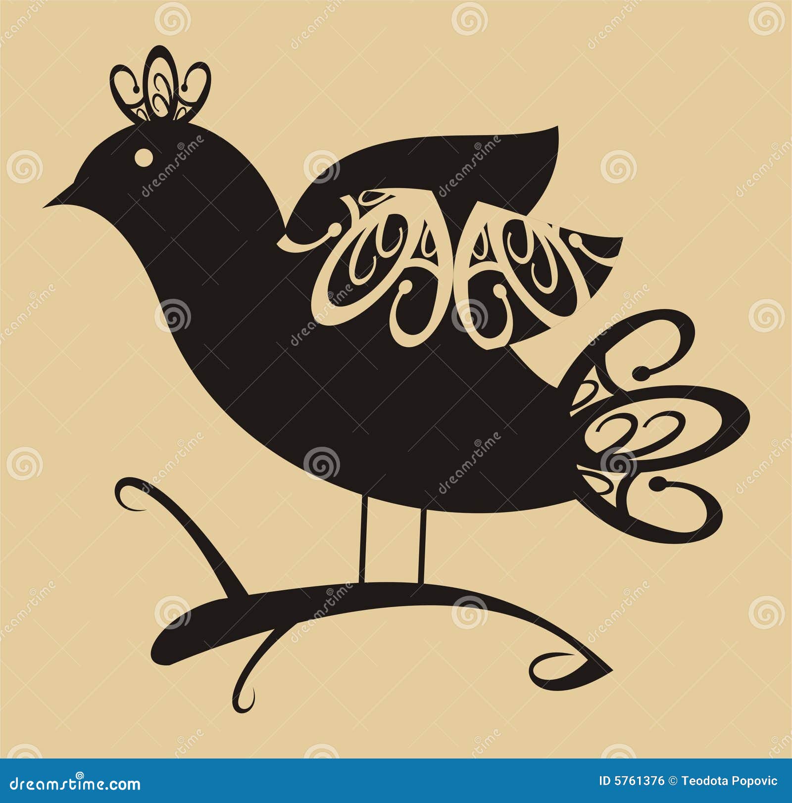 Abstract bird stock vector. Illustration of artistic, wildlife - 5761376