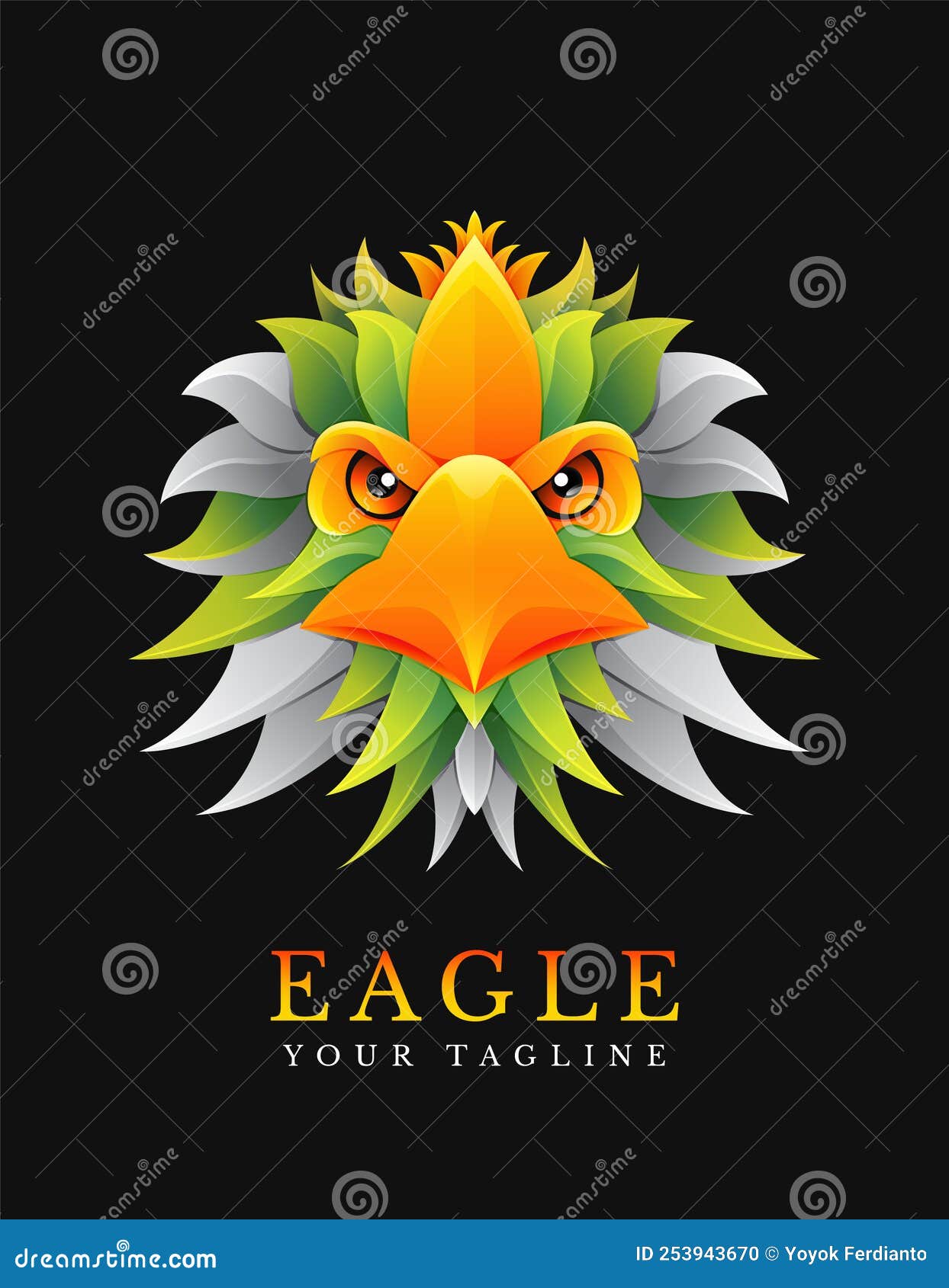Abstract Bird Colorful Gradient Design Stock Illustration ...