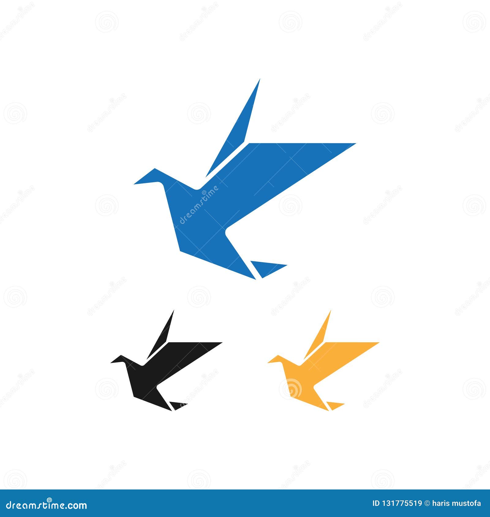 Abstract Bird Graphic Design Template Vector Stock Vector ...
