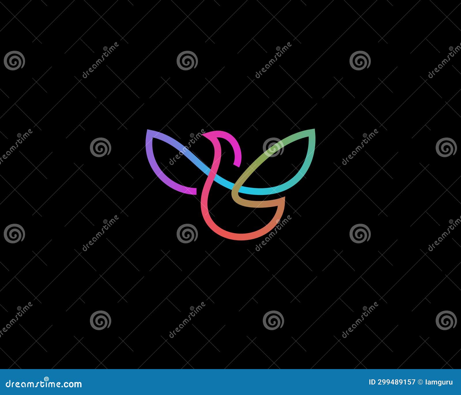 Abstract Bird Linear Logo. Falcon Hawk Logotype. Creative Eagle Sign ...