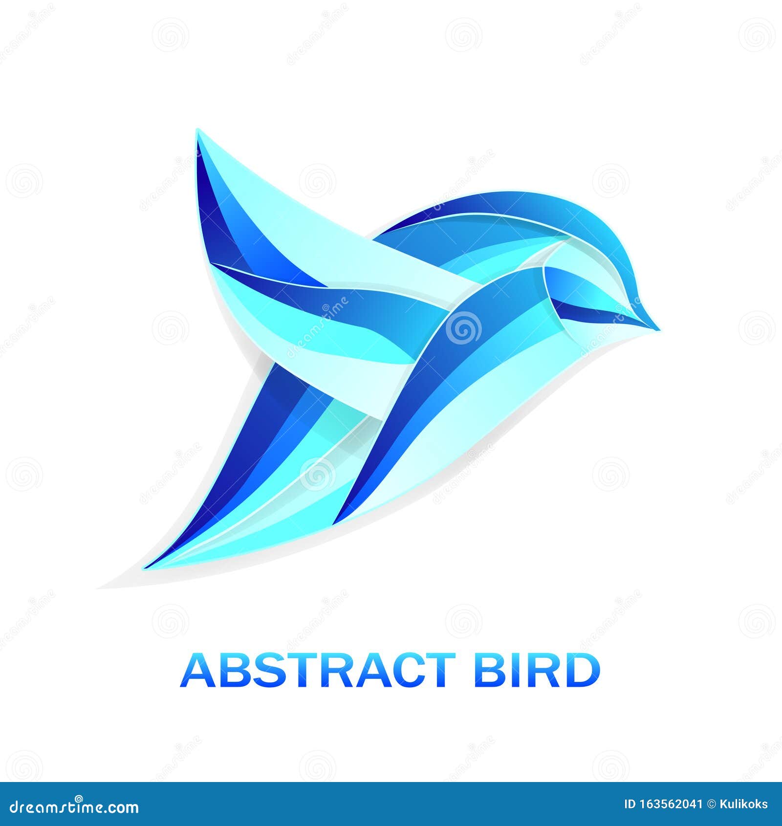 Abstract Bird in Colorful Tones Symbol Flight and Development Stock ...