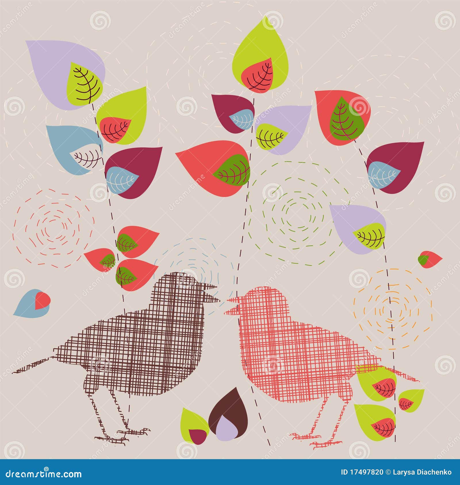 Abstract birds stock vector. Illustration of tree, abstract - 17497820