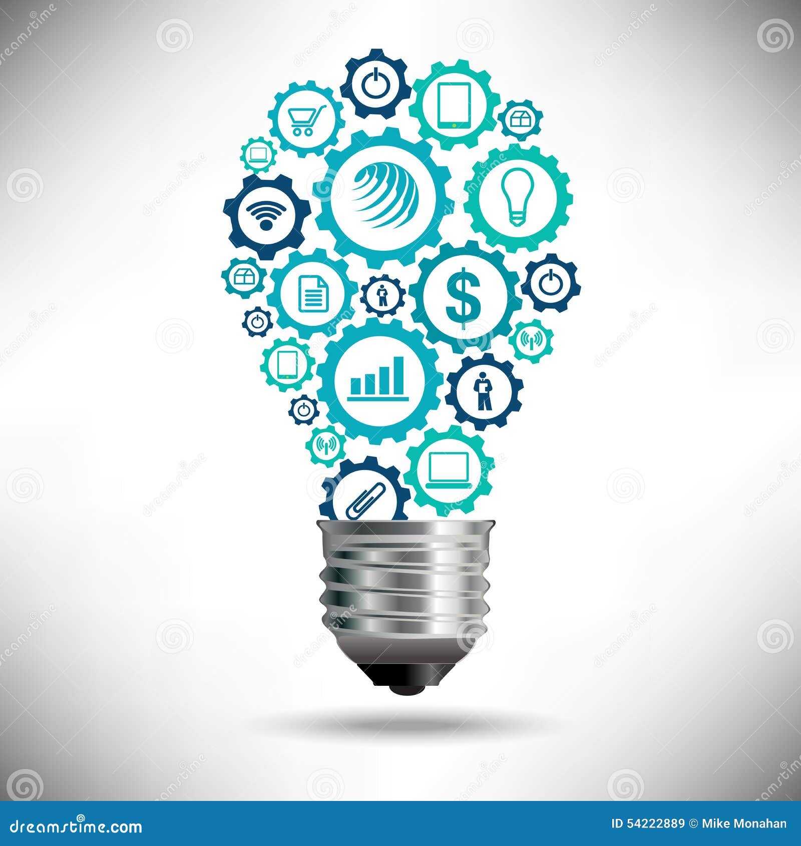 Abstract Birth of an Idea Concept Stock Vector - Illustration of design ...