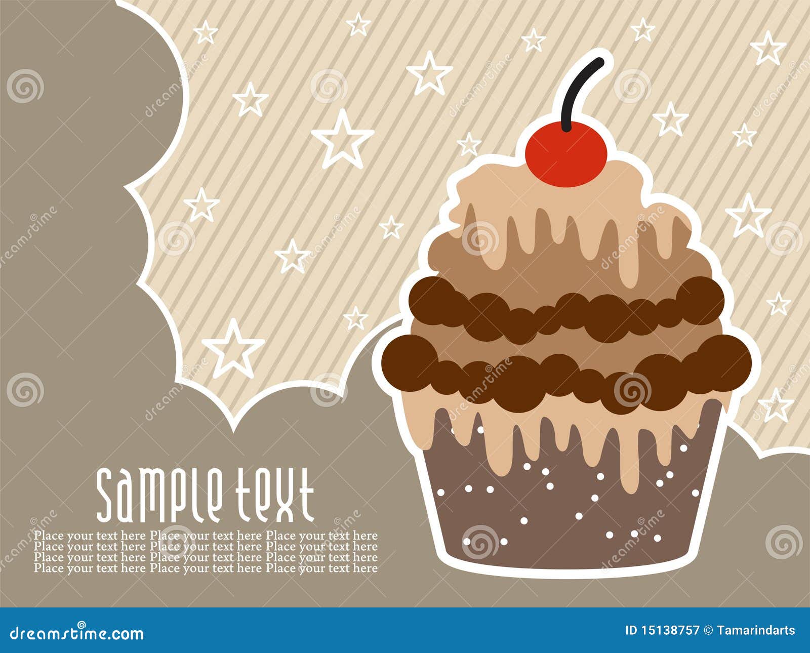 Abstract Birthday Background with Cake Stock Vector - Illustration of ...