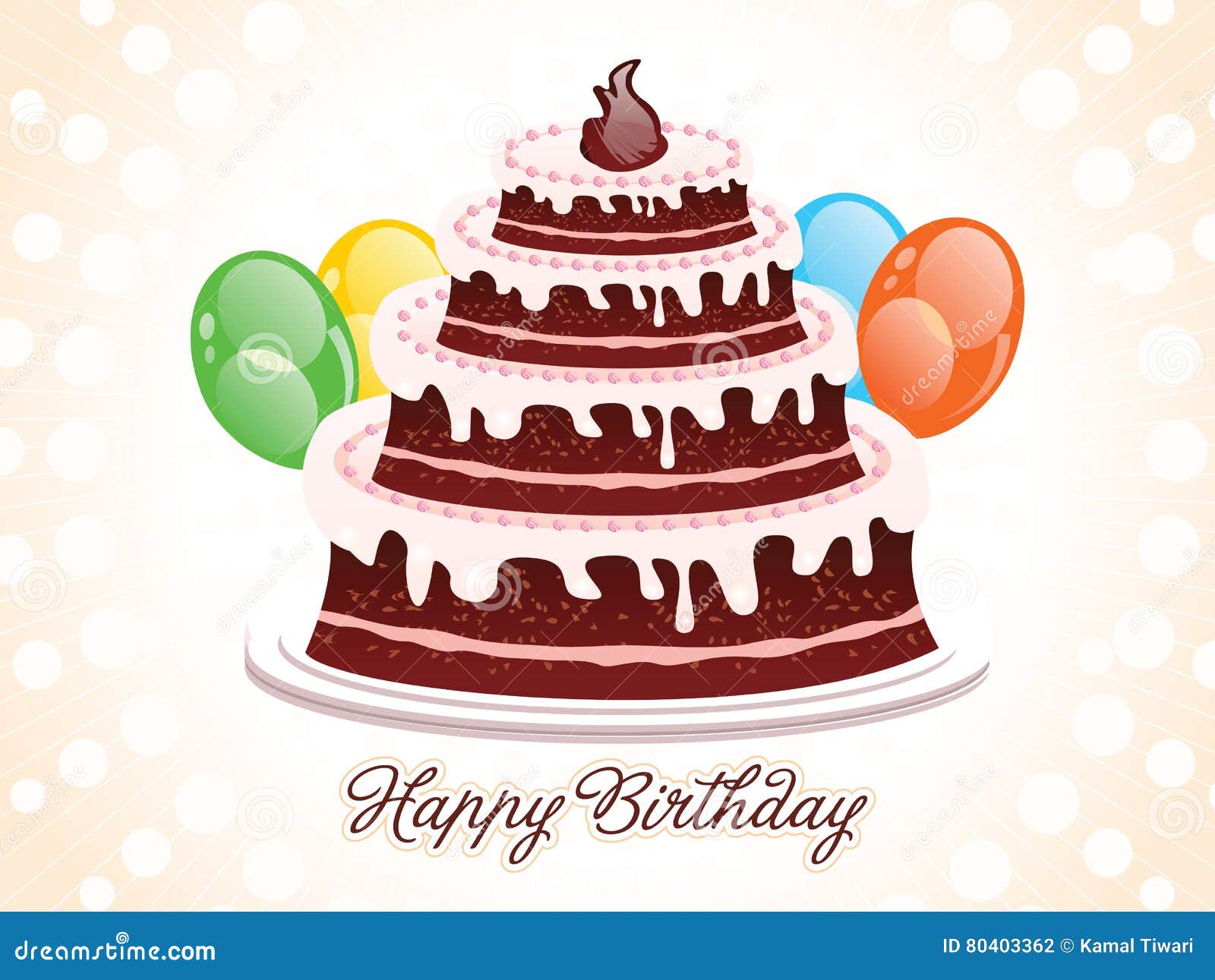 Abstract Birthday Cake Background Vector Illustration Stock Vector ...