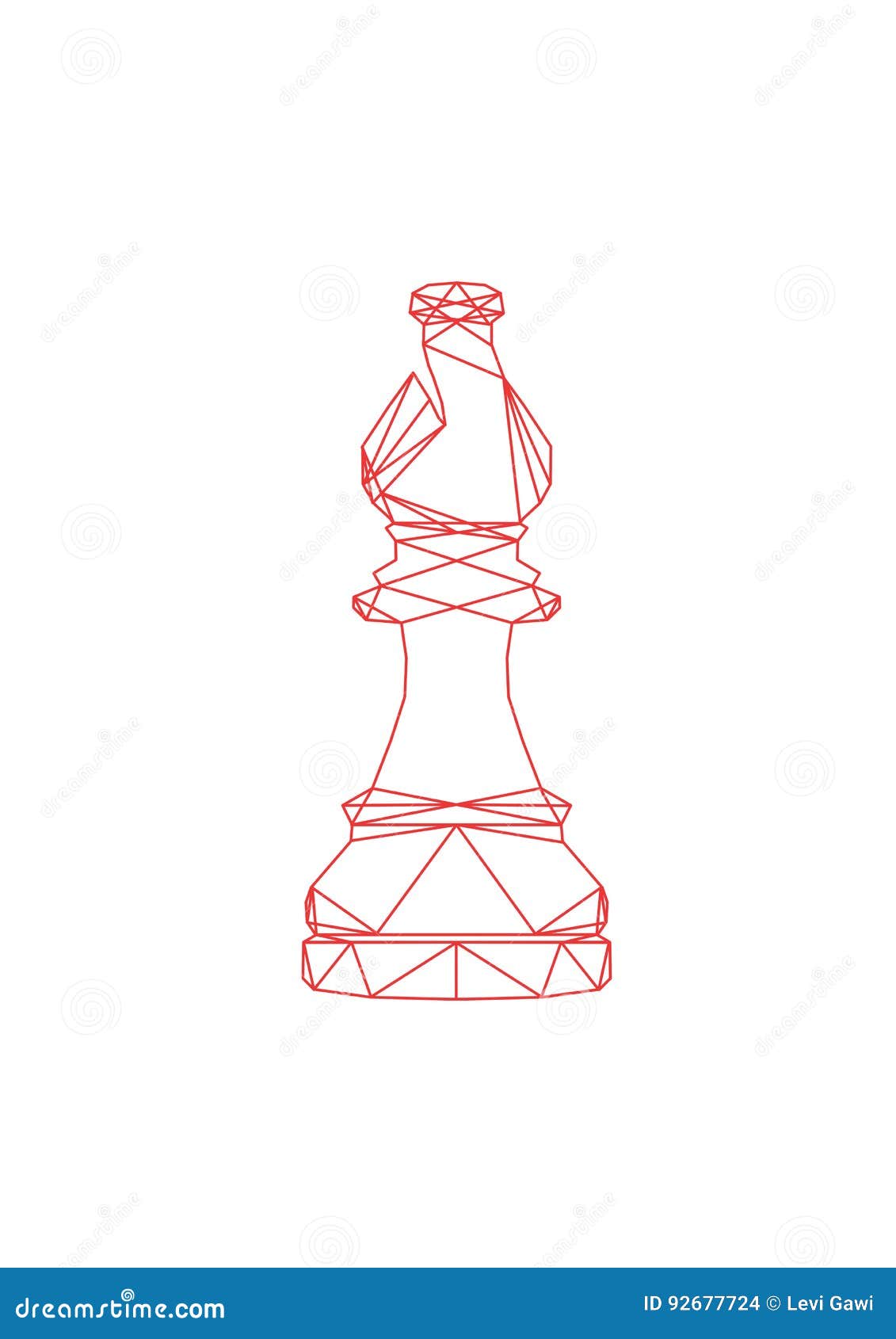 The Abstract Bishop of Chess Stock Illustration - Illustration of game ...