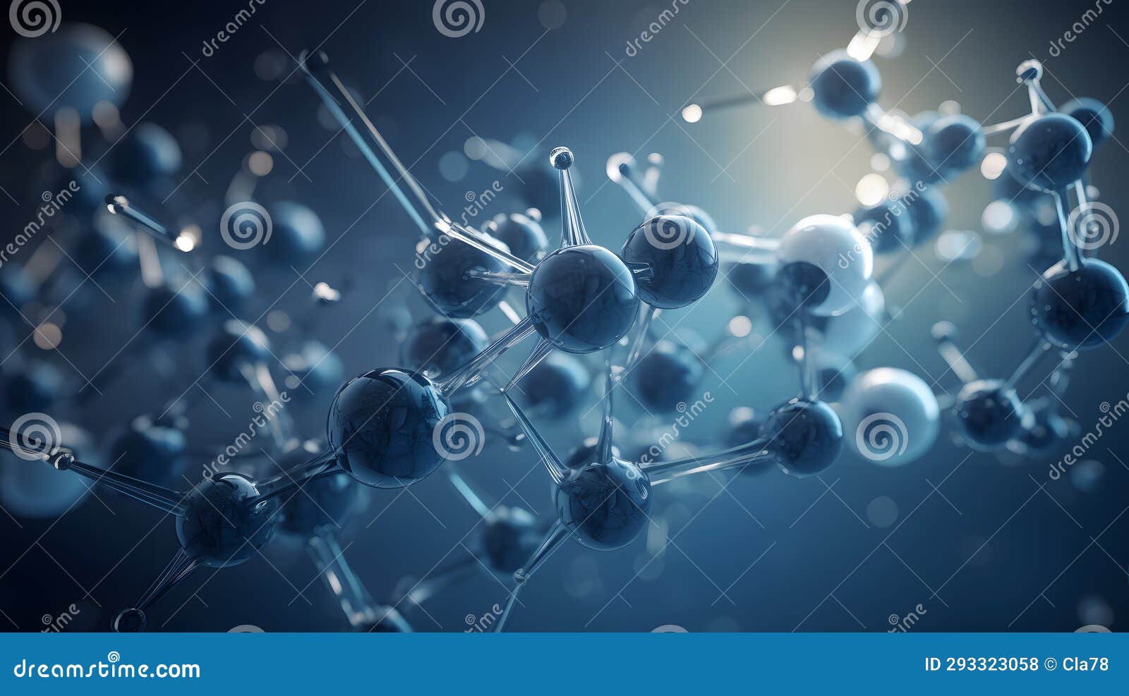 Abstract Black Atom Molecule Structure Stock Illustration ...