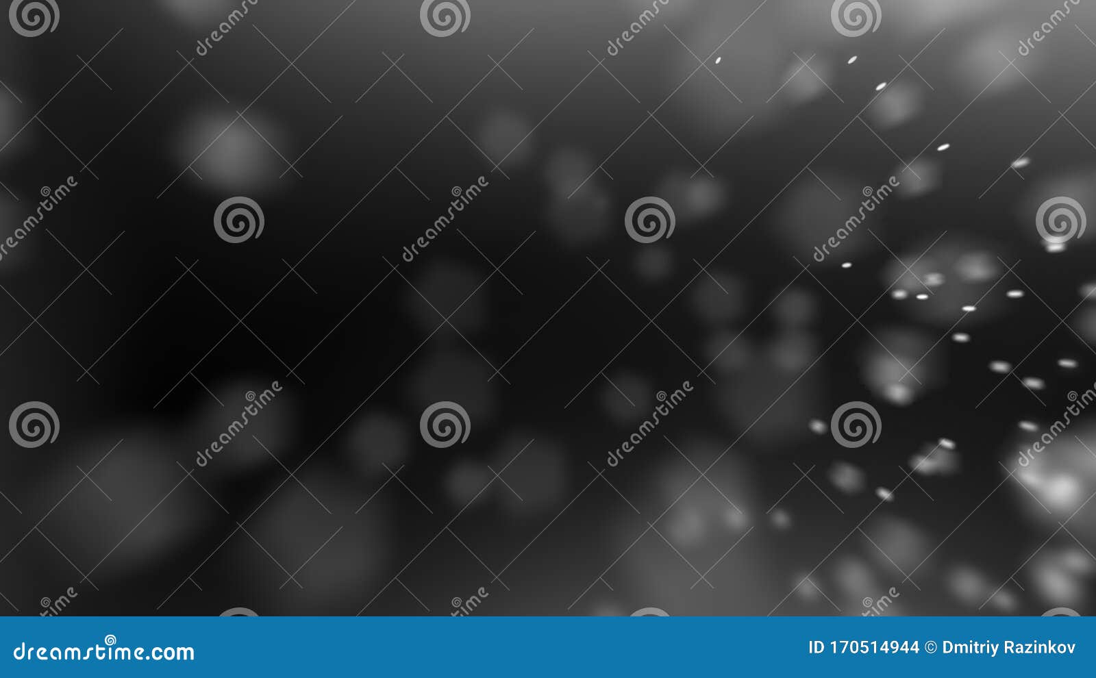 Abstract Black Background with Blurred Particles. Black Bokeh Abstract ...