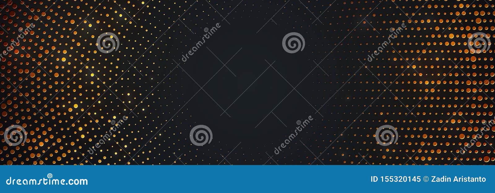 Abstract Black Background with a Combination Glowing Golden Dots ...