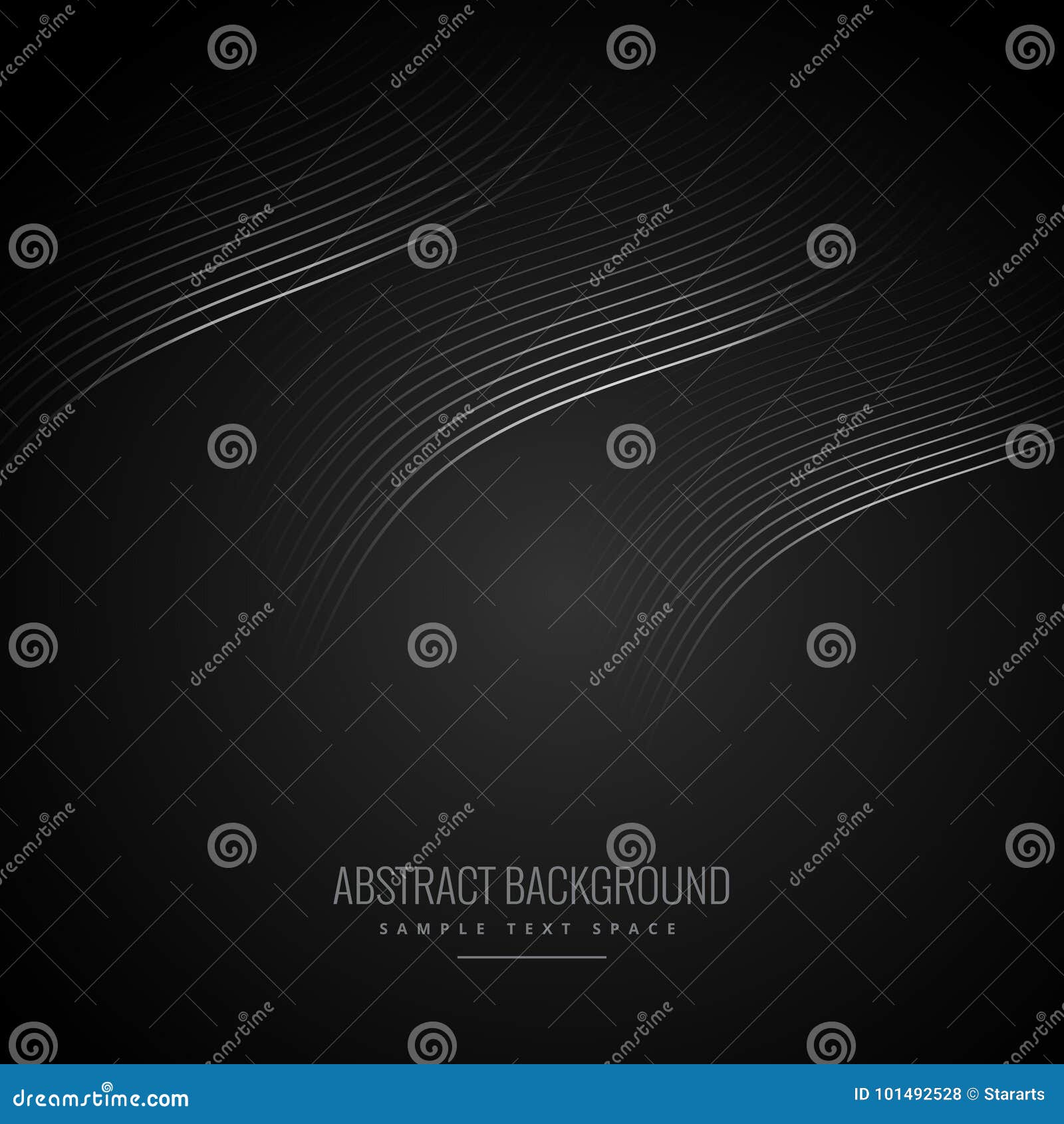 Abstract Black Background with Curve Lines Stock Vector - Illustration ...
