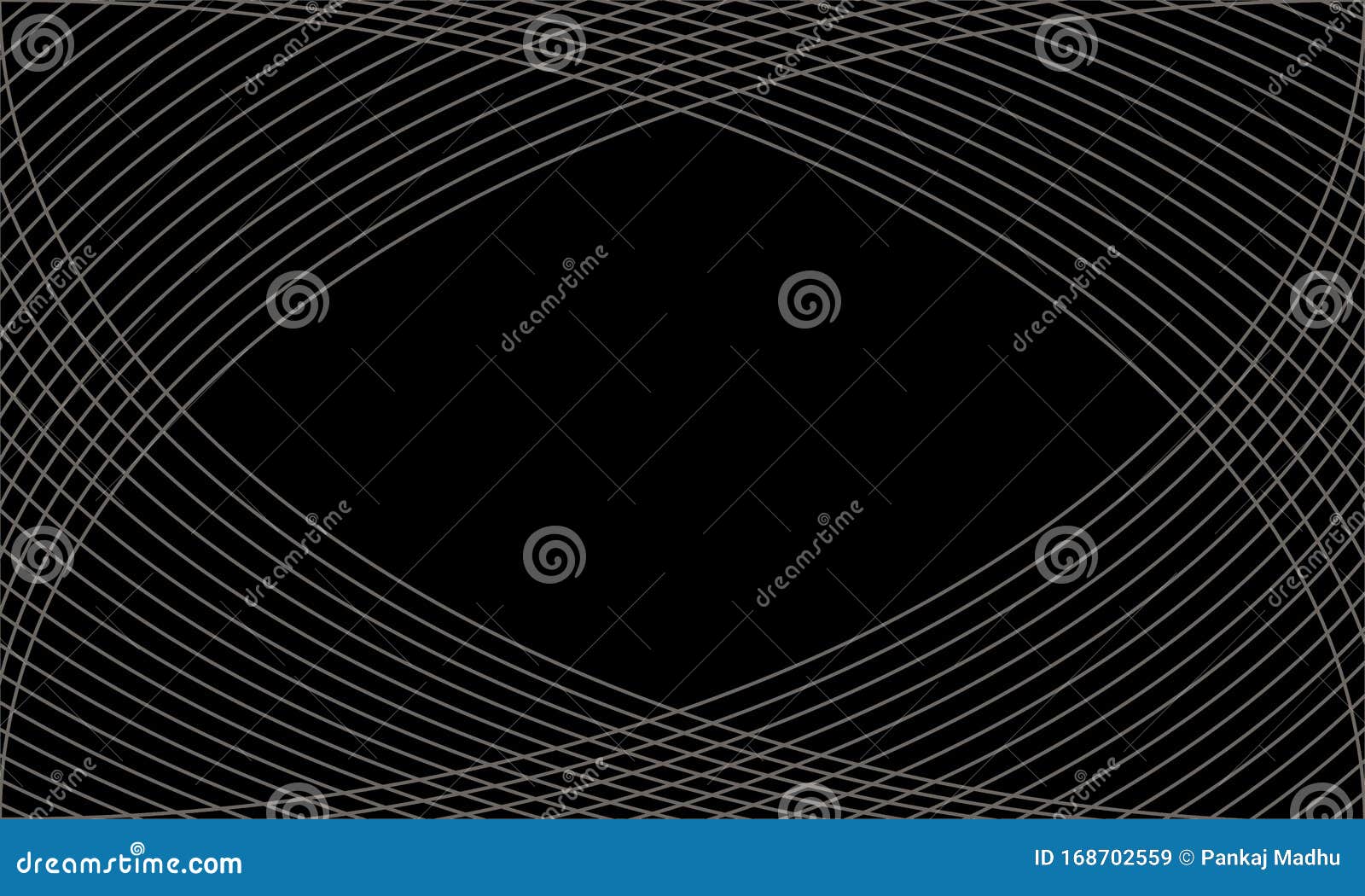 Abstract Black Background with Intersecting Wave Lines Stock Vector ...