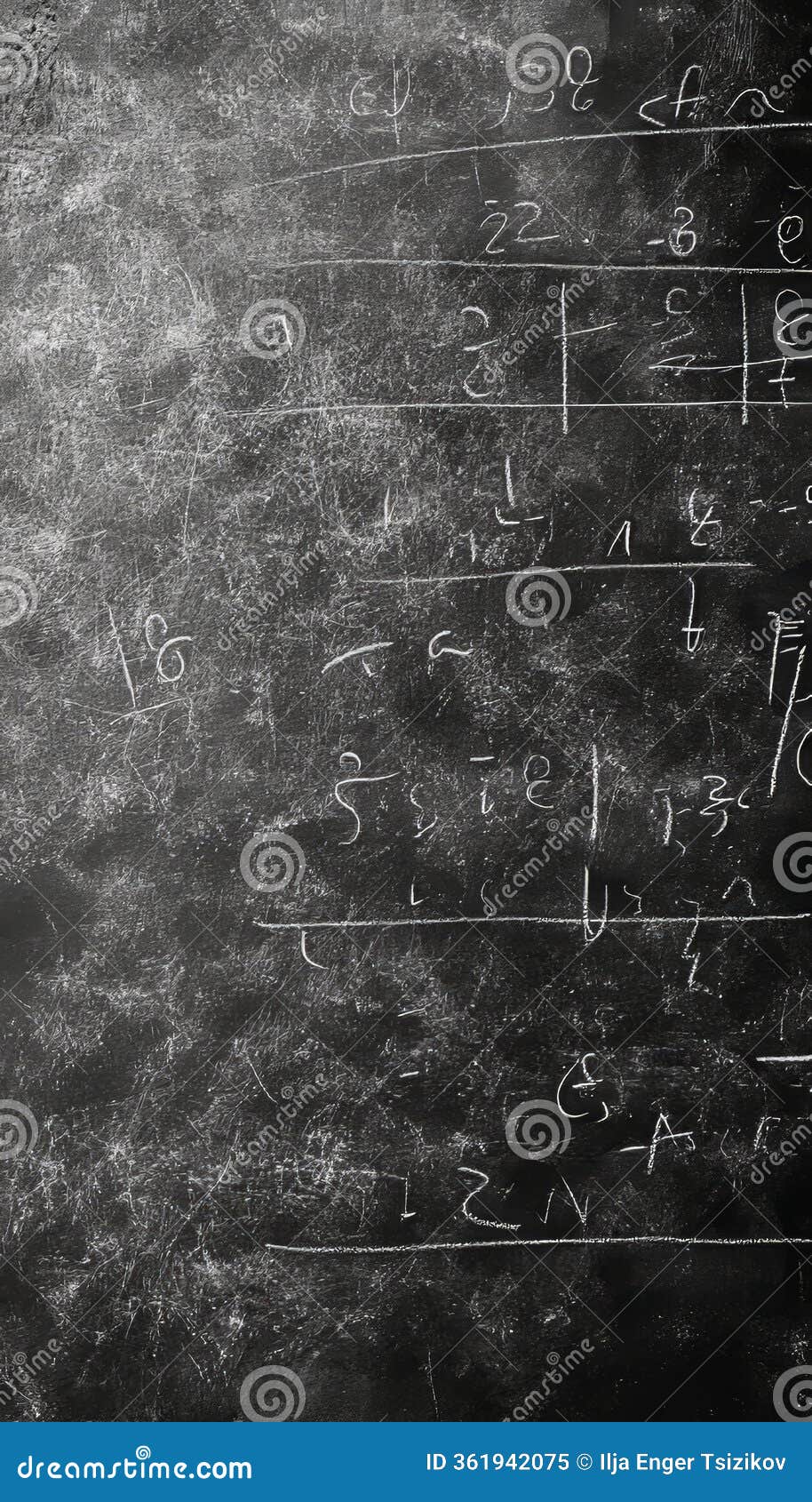 Abstract Black Background with Messy Equations, Math, Formulas, Algebra ...