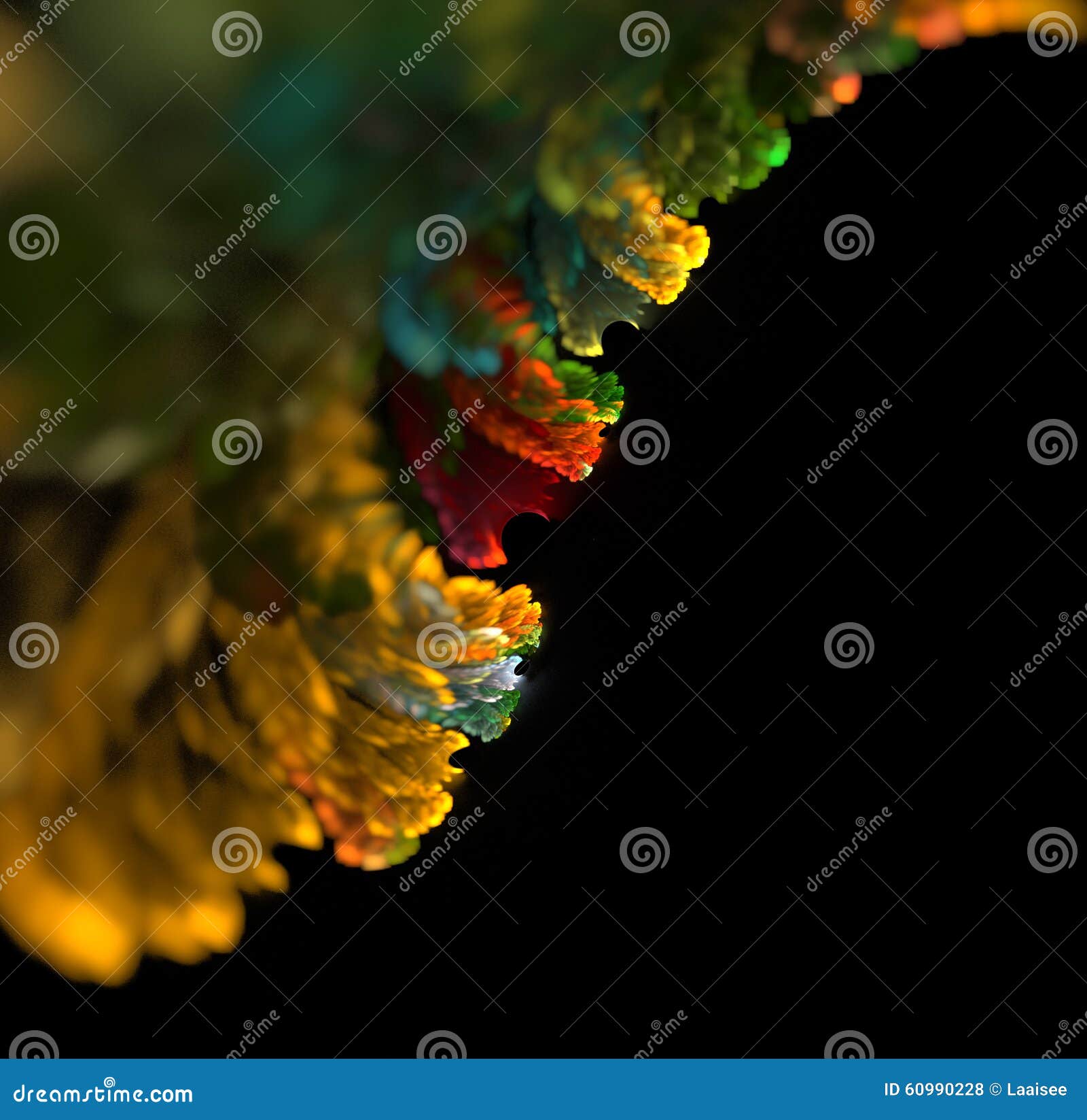 Abstract Black Background with Multi Colored - Yellow, Green Stock ...