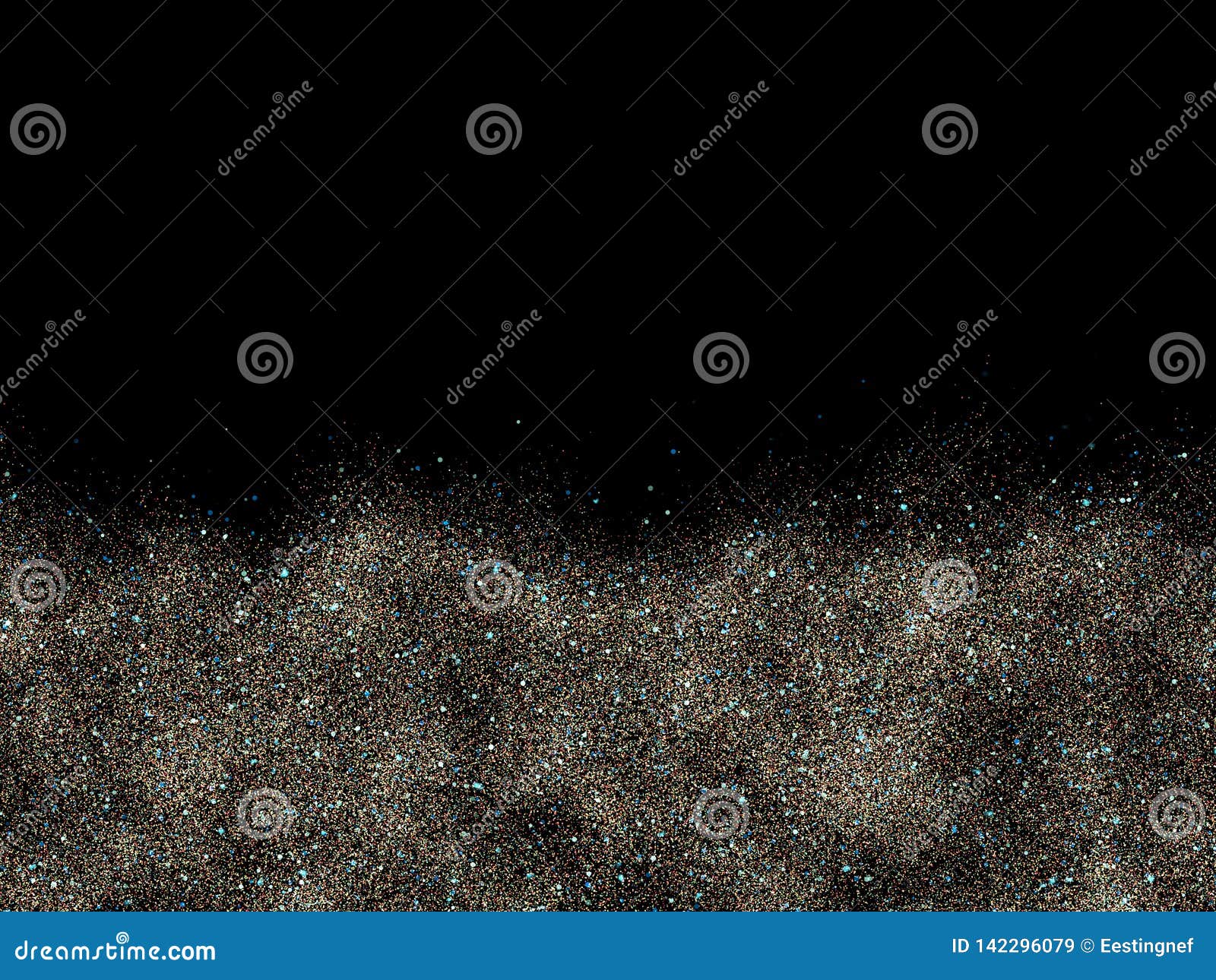 Abstract Black Background with Particles. Digital Colorful Illustration ...