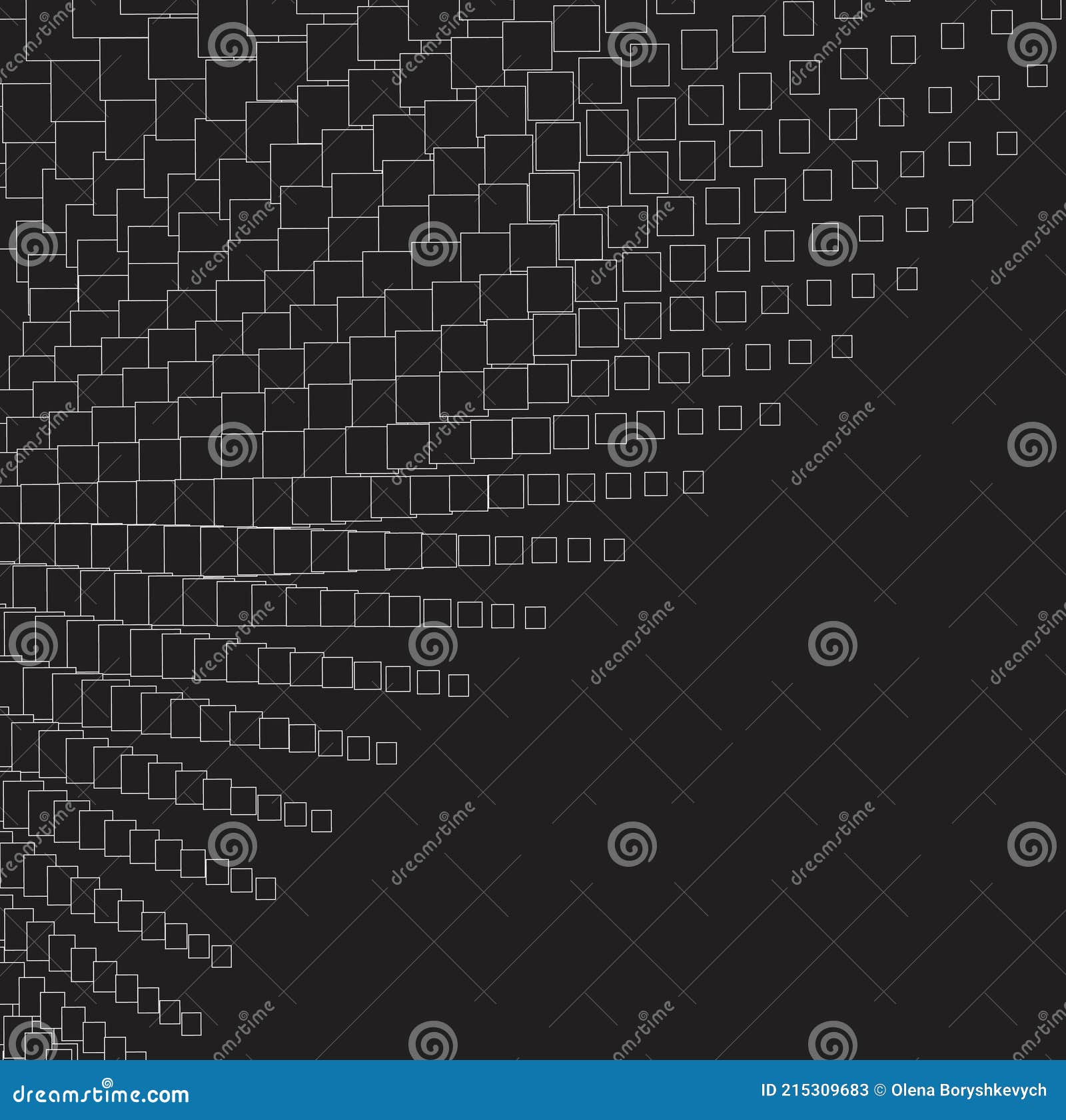 Abstract Black Background with Pattern of Squares Stock Illustration ...