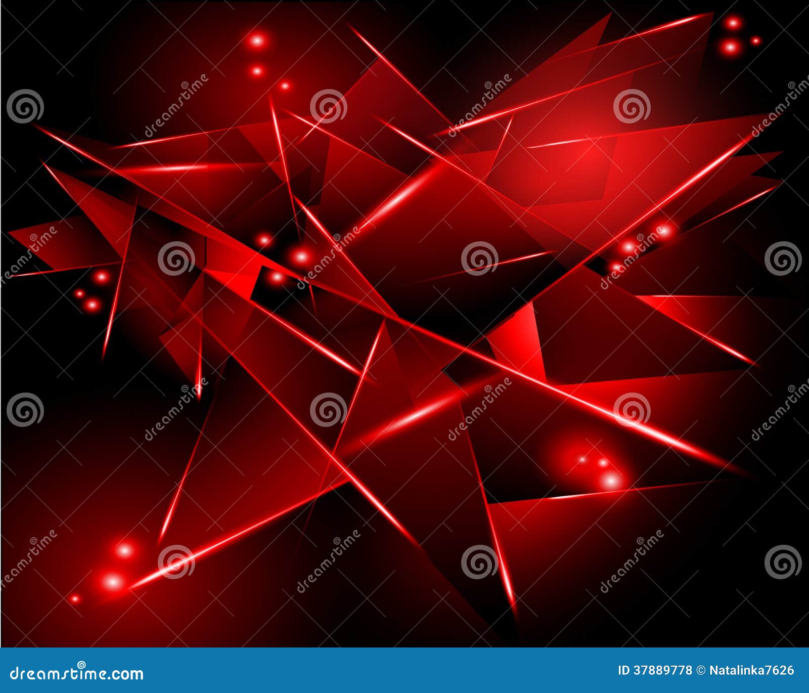 Abstract Black Background with Red Geometric Shape Stock Vector ...