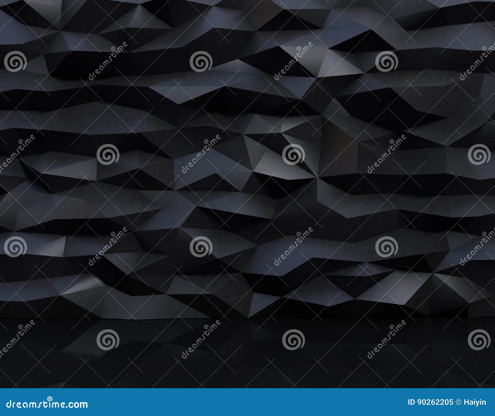 Abstract Black Background with Triangulate Polygon Pattern Stock ...