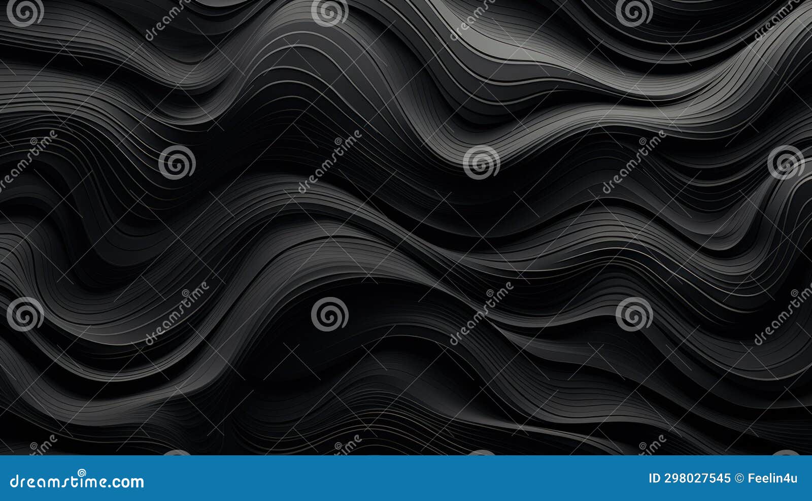 An Abstract Modern Black Background with Elegant Wavy Lines Stock ...