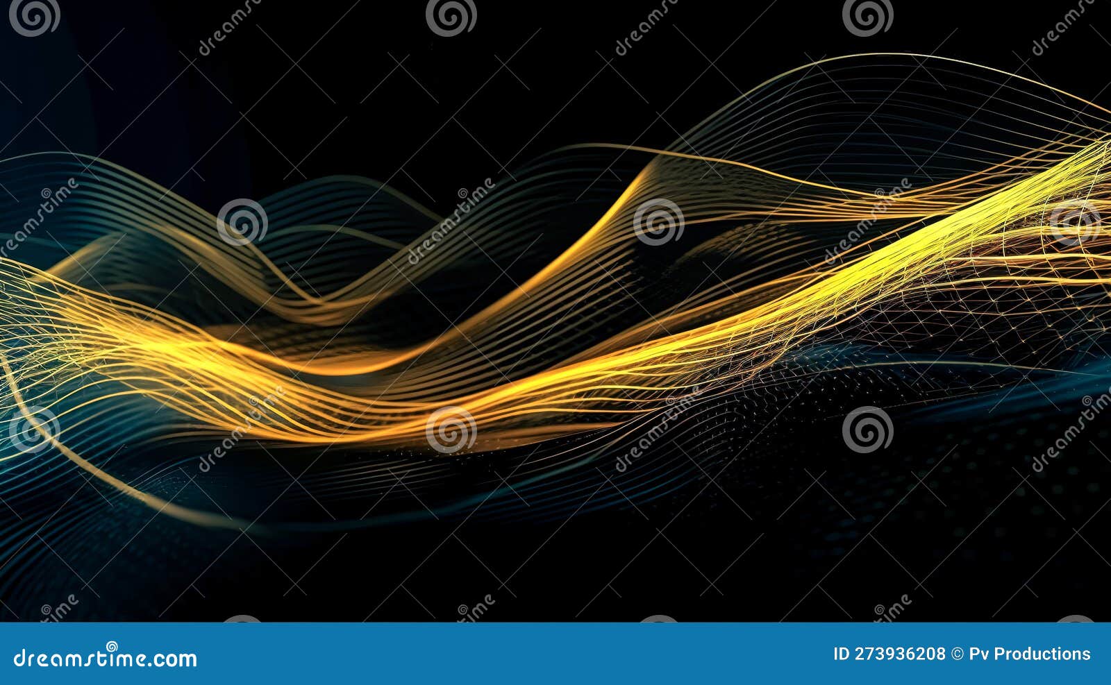 Abstract Black Background with Yellow Lines, Generative AI. Stock ...