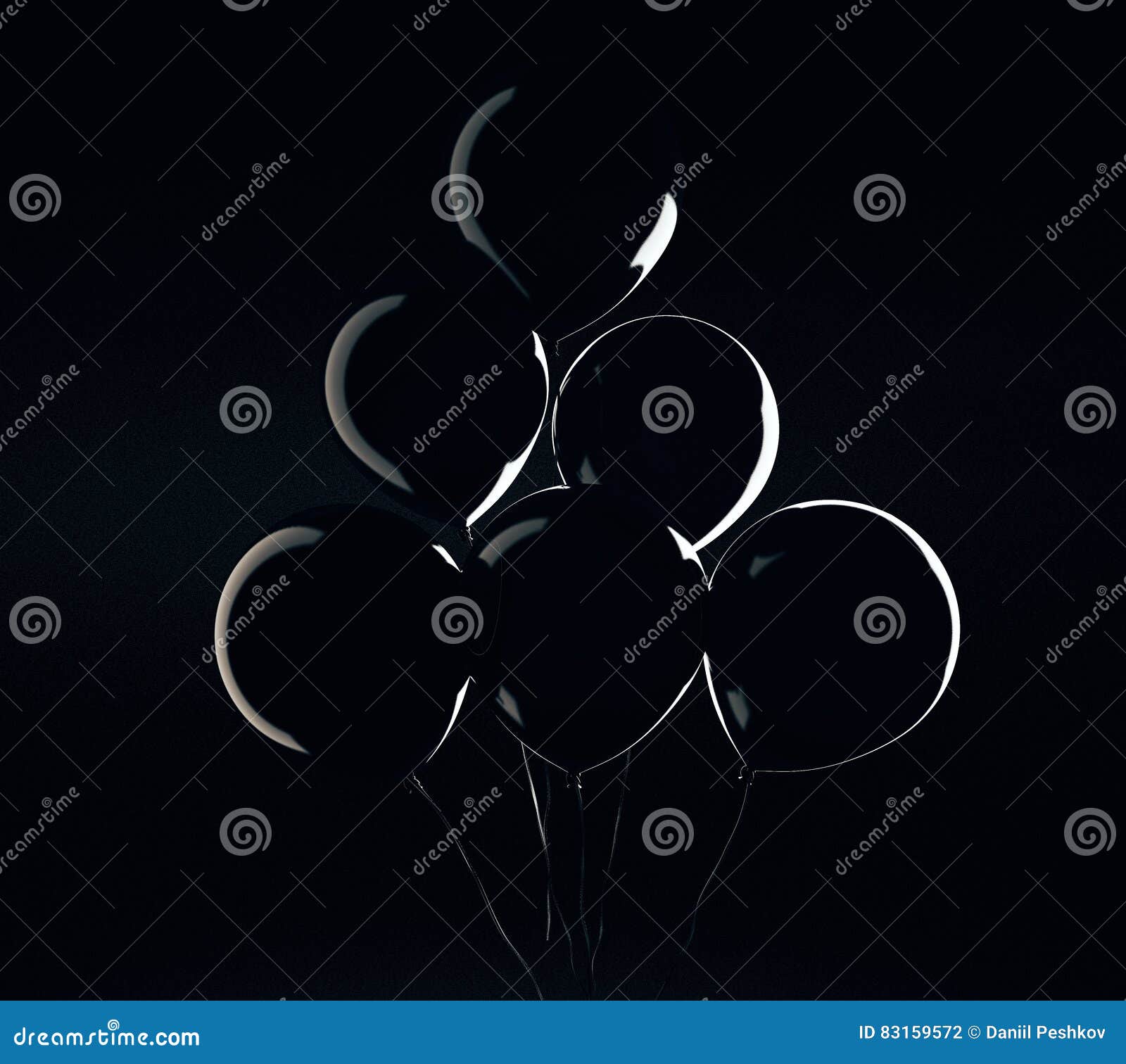 Abstract black balloons stock illustration. Illustration of backdrop ...