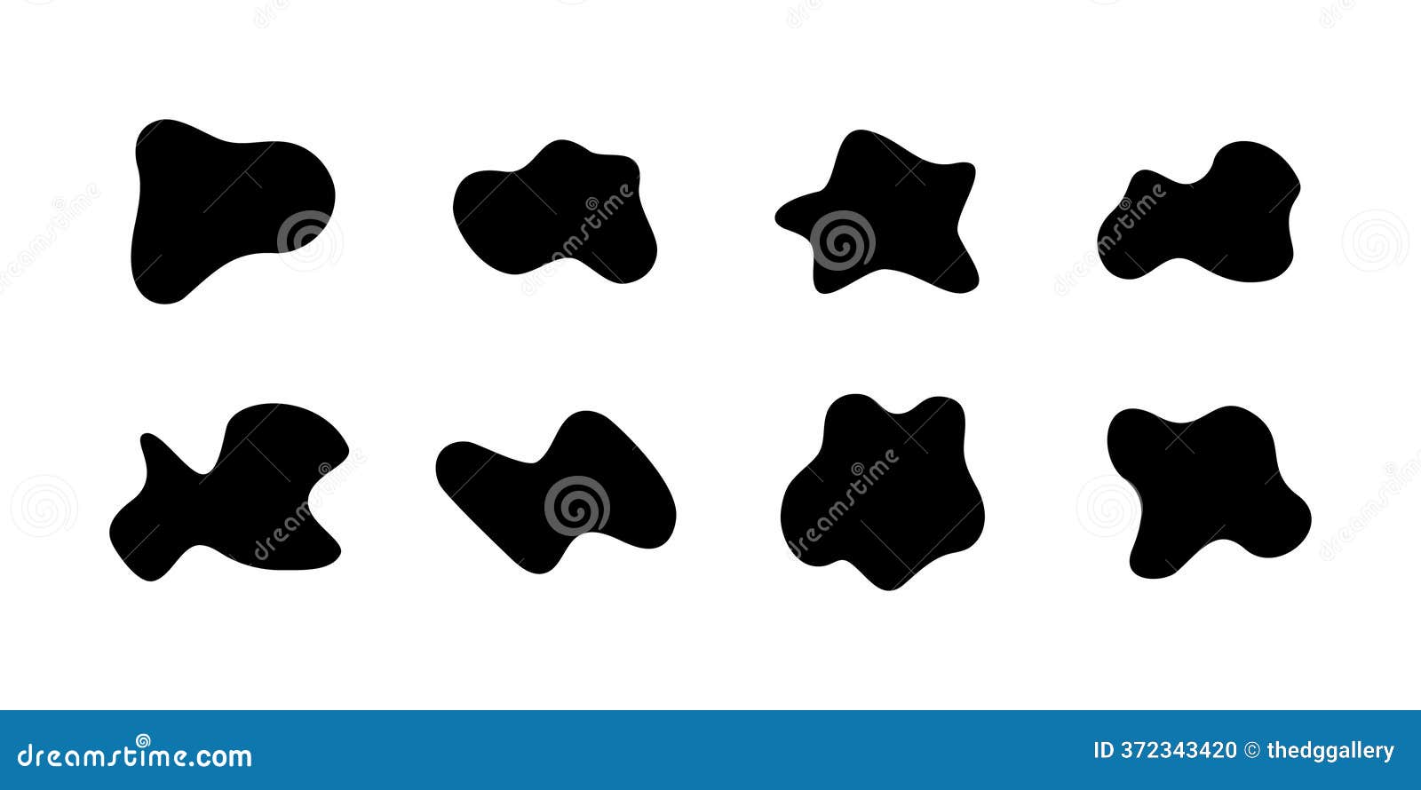 Blob Shapes Vector Set. Organic Abstract Splodge Elemets Collection ...
