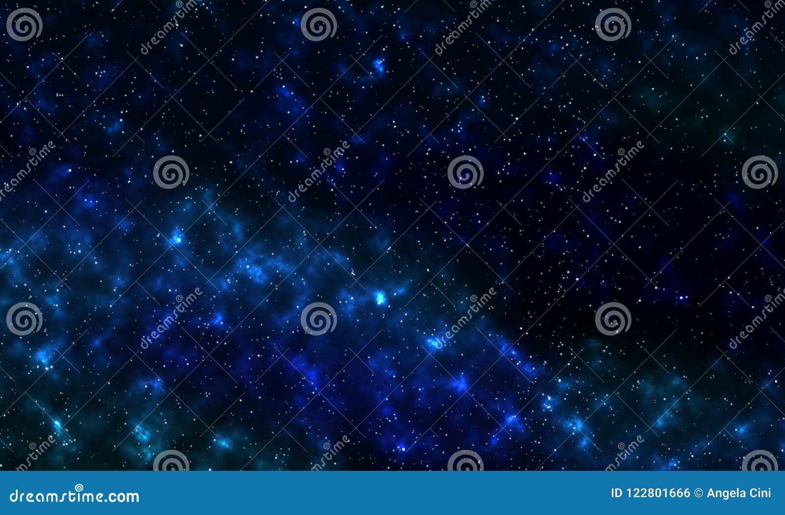 Abstract Black and Blue Nebula Background Stock Vector - Illustration ...