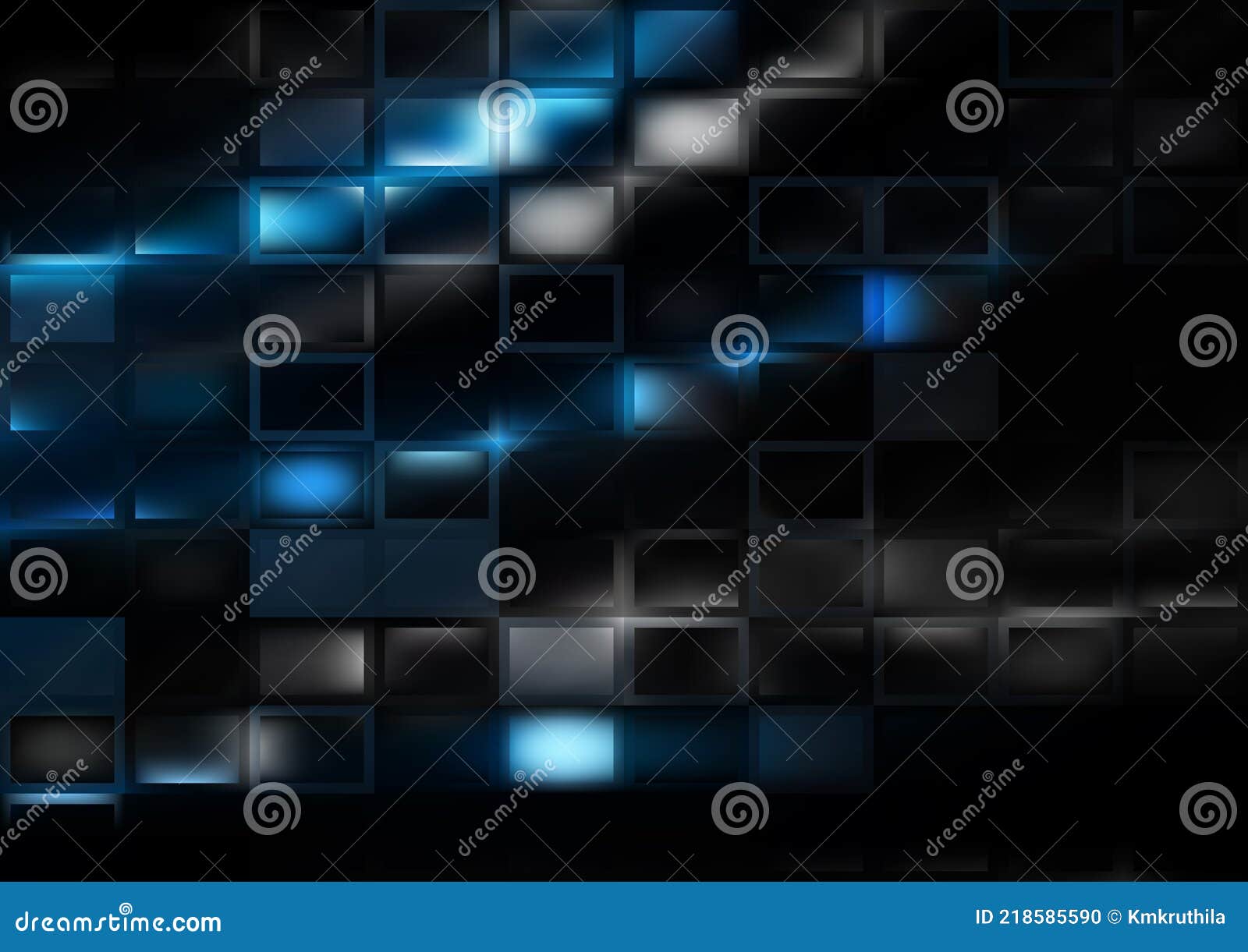Abstract Black and Blue Square Cube Background Stock Vector ...