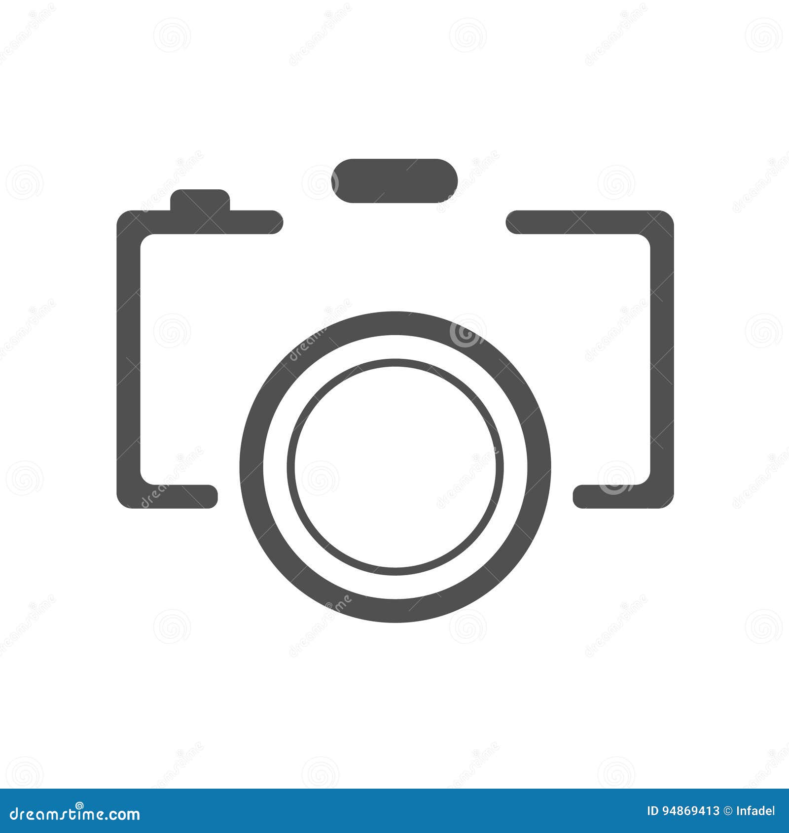 Abstract Black Camera Icon on White Background Stock Vector ...