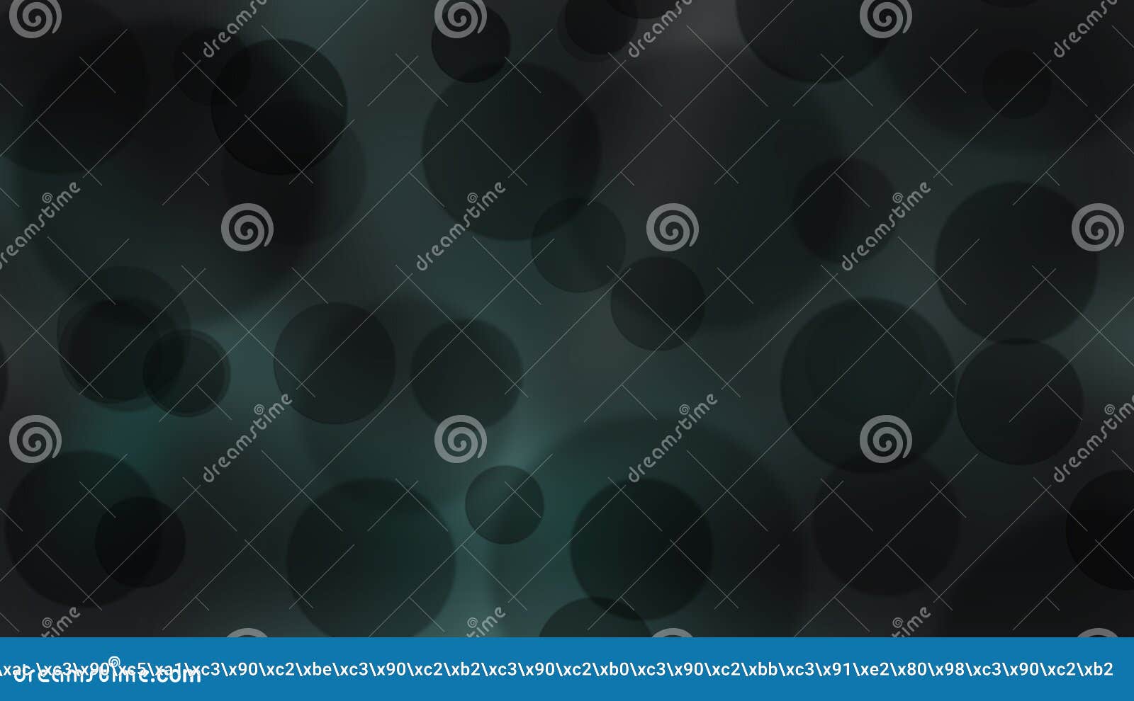 Abstract Black Circle Bokeh on the Turquoise Background. Circles Bokeh ...
