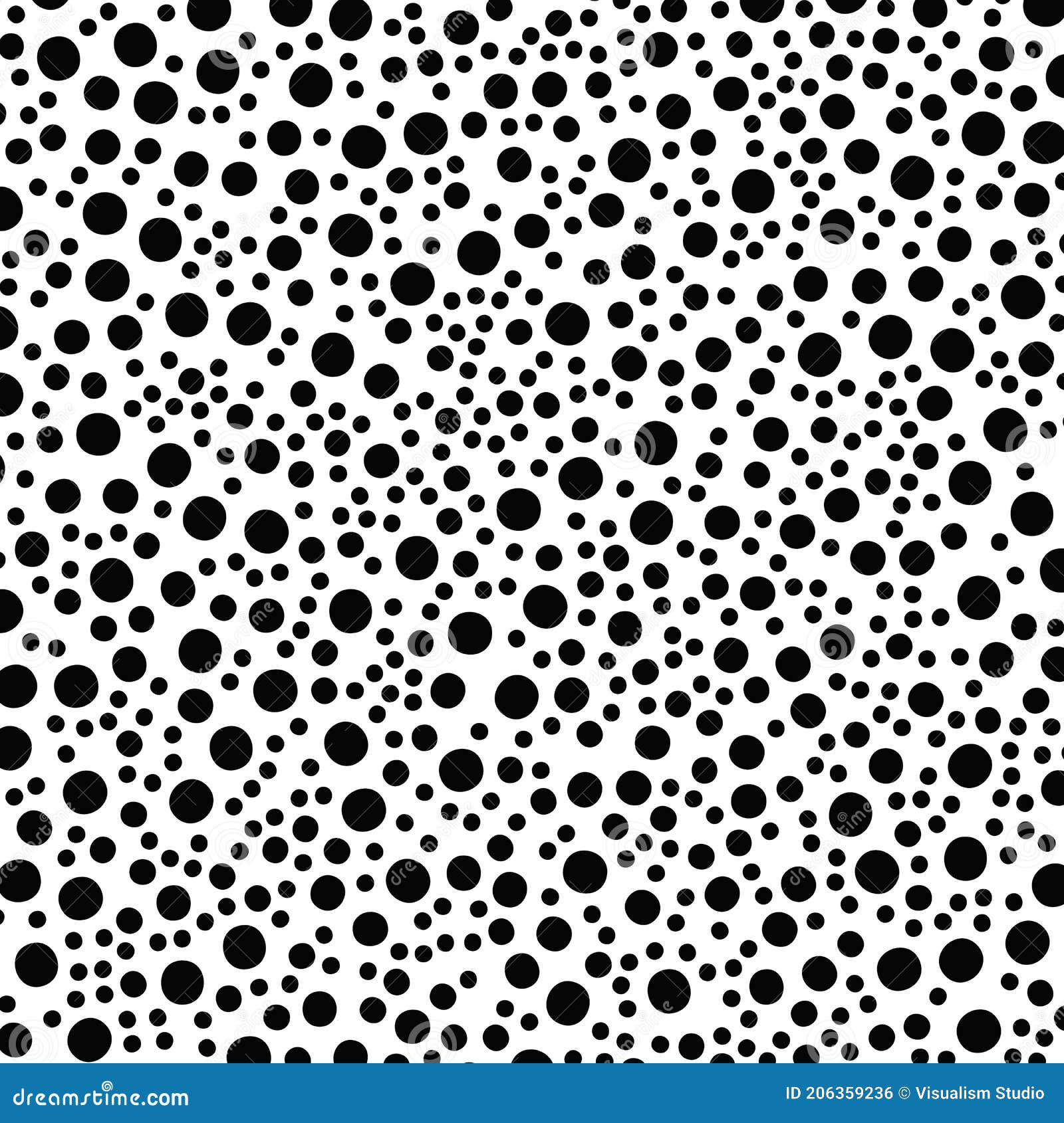 Abstract Black Circle Geometric Minimalist Pattern with Circle Tiny ...