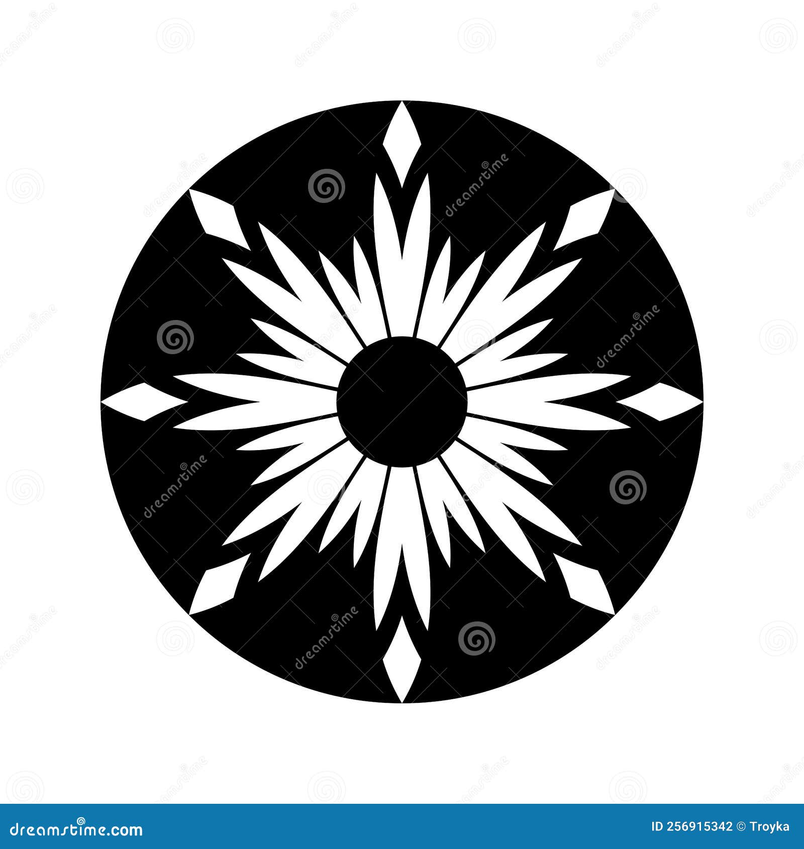 Abstract Black Circle Icon. Round Geometric Element for Design Stock ...