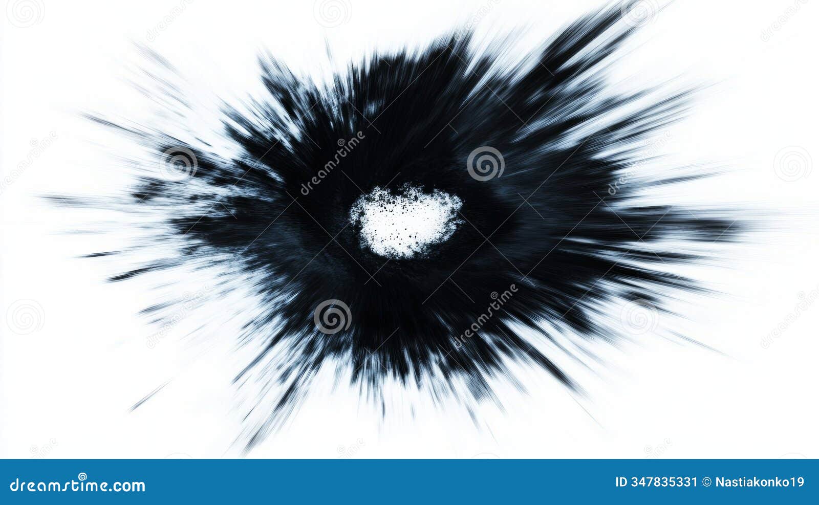 Abstract Black Circle Ink Explosion on White Background Stock Image ...