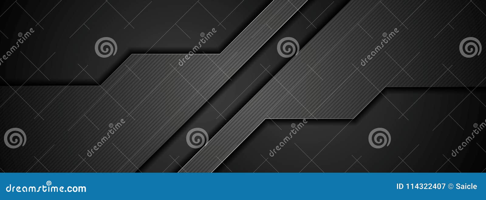 Abstract Black Concept Tech Banner Design Stock Vector - Illustration ...